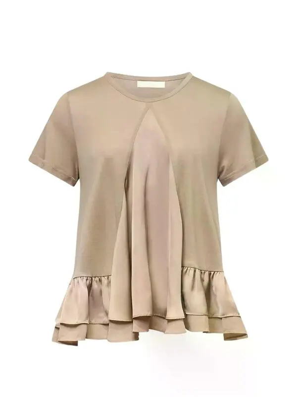CLUB21 Ruffled Knit T-shirt