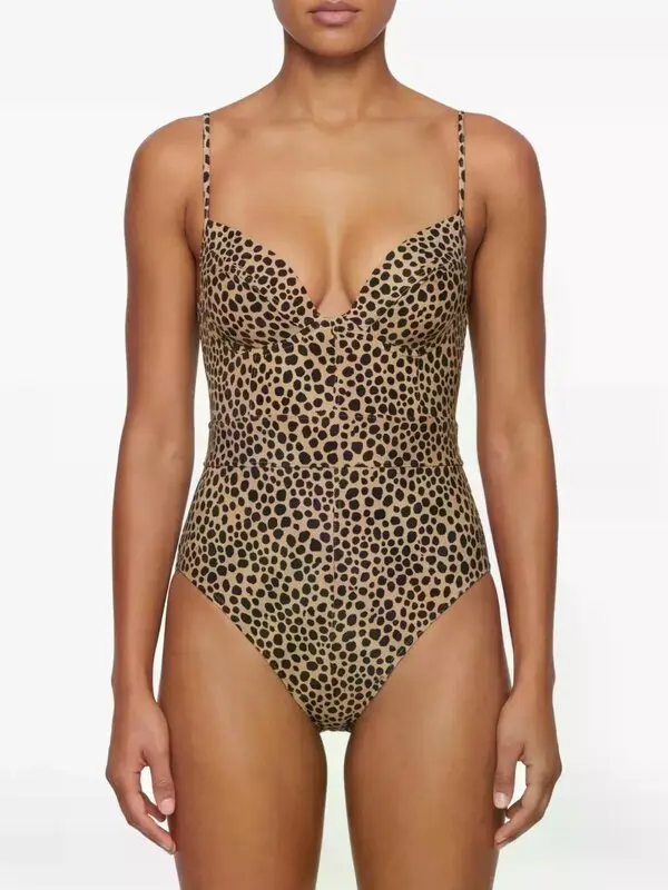 Michael Kors Animal Print One-piece Swimsuit - Neutrals