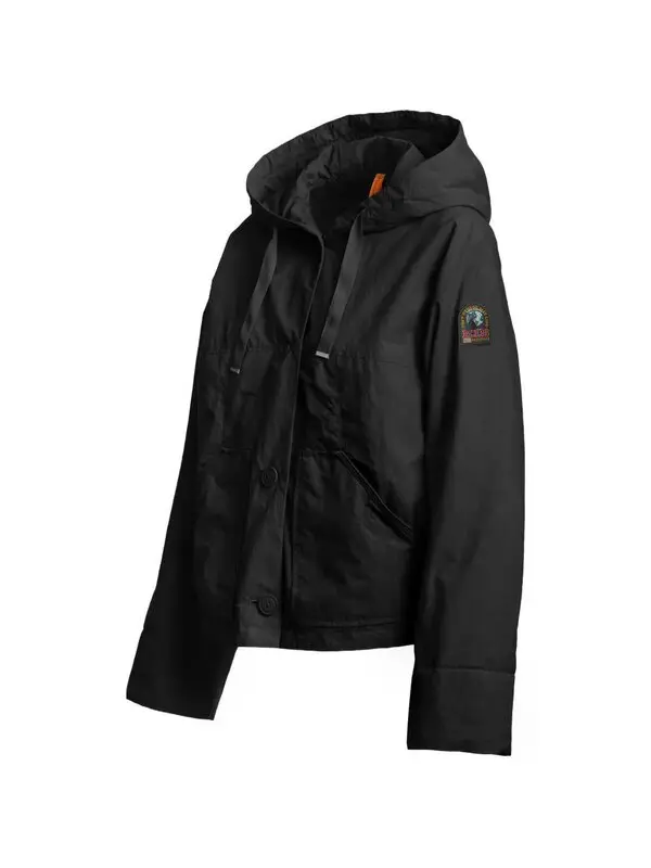 PARAJUMPERS Rosemary Hooded Button-down Jacket - Black