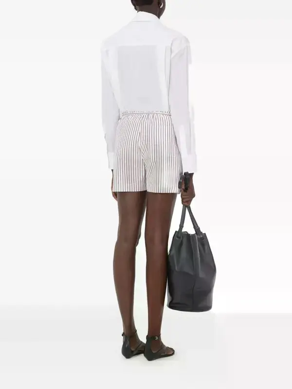 Loulou De Saison Striped Drawstring Shorts - White