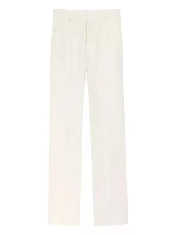 AMI Paris Blended Linen Straight Trousers