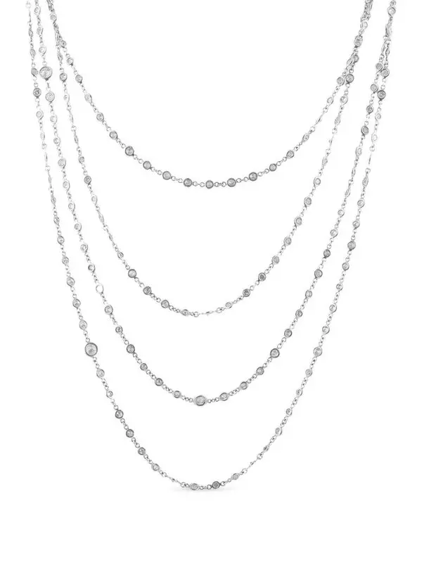 LB EXCLUSIVE Diamond Chain Necklace In Platinum - Silver