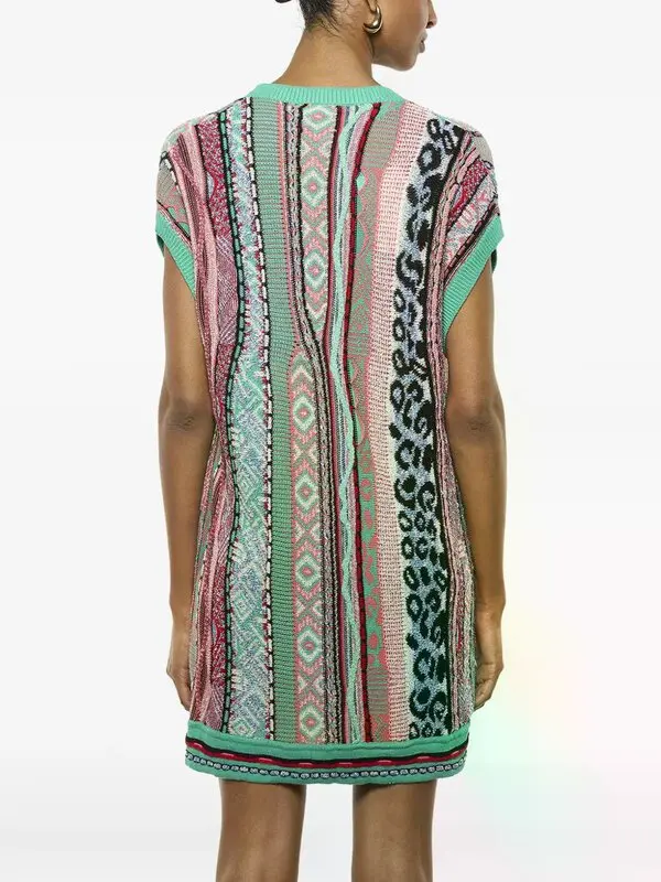LANEUS Patterned V-neck Cardigan