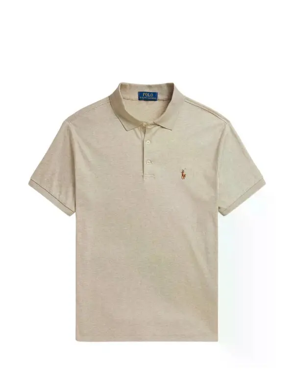 Polo Ralph Lauren Heather Logo Polo Shirt - Neutrals