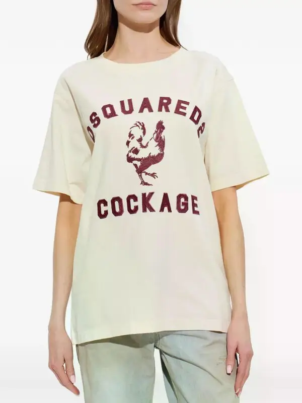 Dsquared2 Cotton Graphic T-shirt - Neutrals