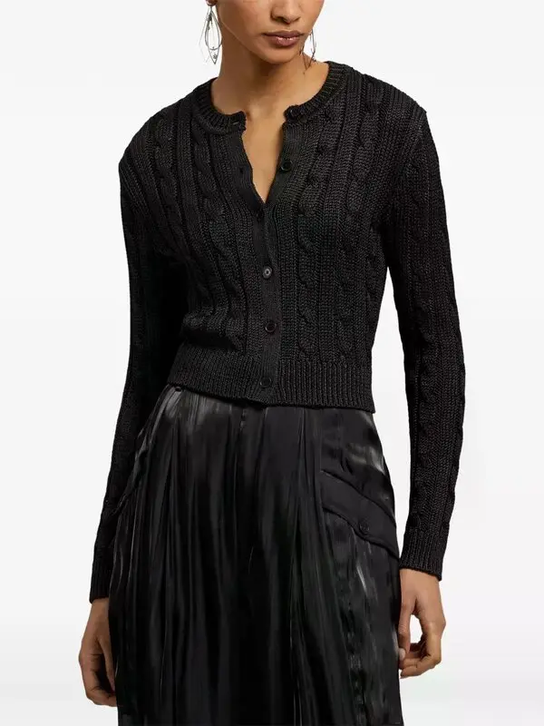 Ralph Lauren Cable Knit Cropped Cardigan