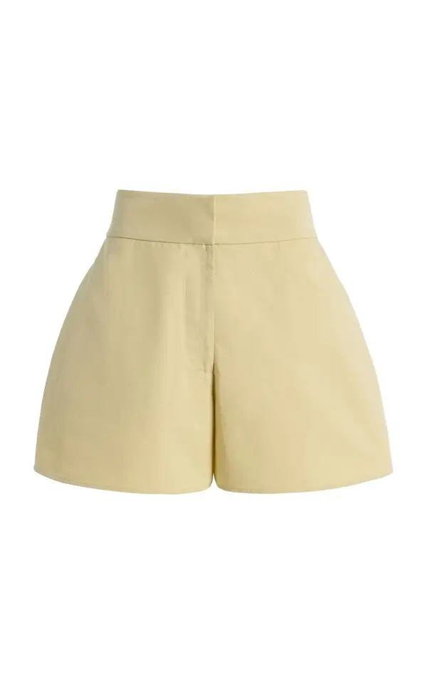 Proenza Schouler White Label Natalia Cotton Shorts - Yellow