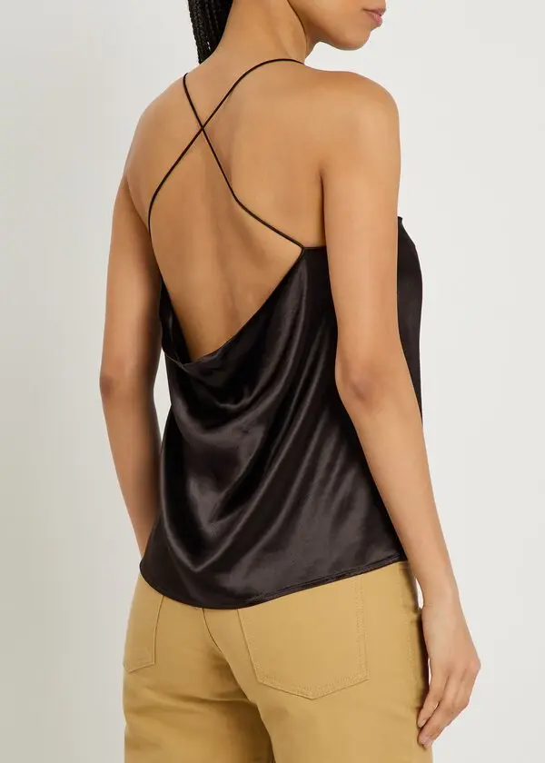 ARMARIUM Draped Back Satin Top