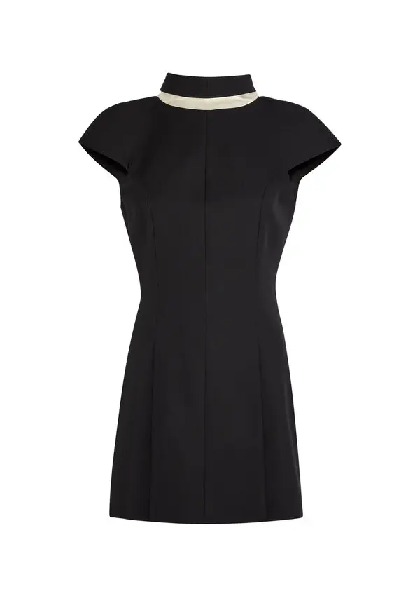 ARMARIUM Ersilia Reverse Collar Wool Mini Dress