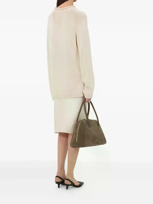 Loulou De Saison Ribbed Raglan Sleeve Sweater - Neutrals