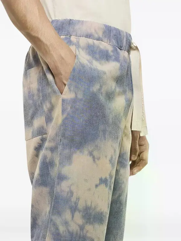 LANEUS Tie-dye Drawstring Shorts