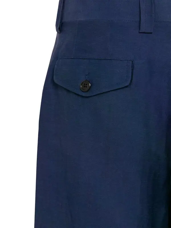 LANEUS Buttoned Flap Pocket Trousers