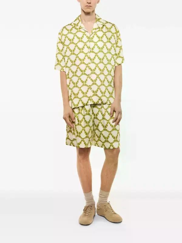 LANEUS Patterned Shirt