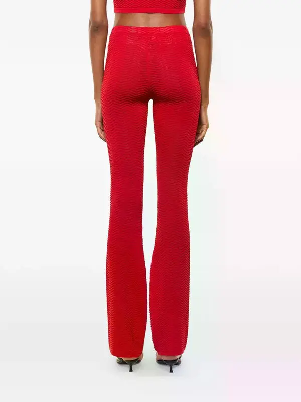 LANEUS Knit Flared Trousers