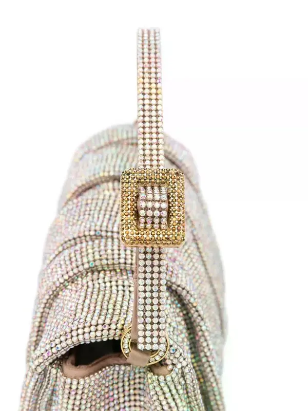 Benedetta Bruzziches Crystal Embellished Pleated Tote Bag