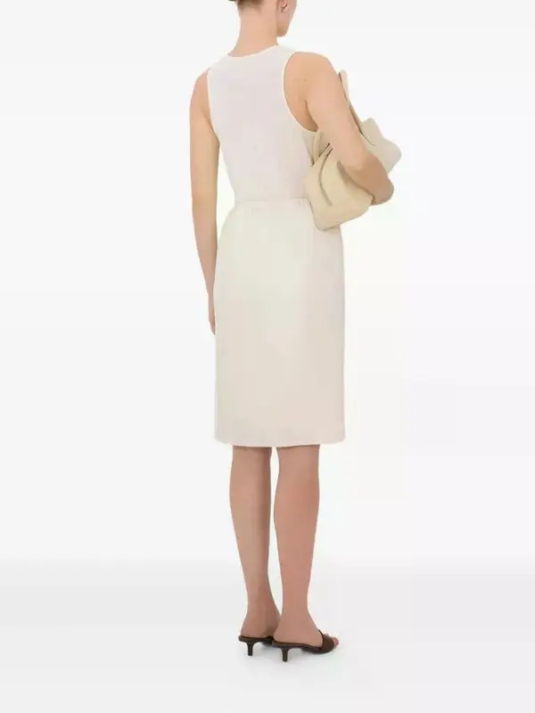 Loulou De Saison Elasticated Waist Silk Midi Skirt