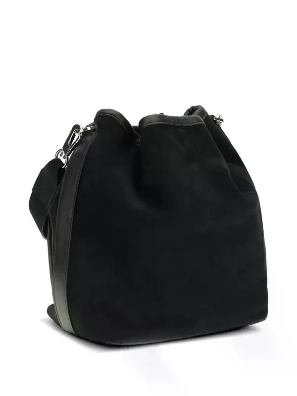 Pierre Hardy Maxi Alpha Day Drawstring Flap Bucket Bag - Black