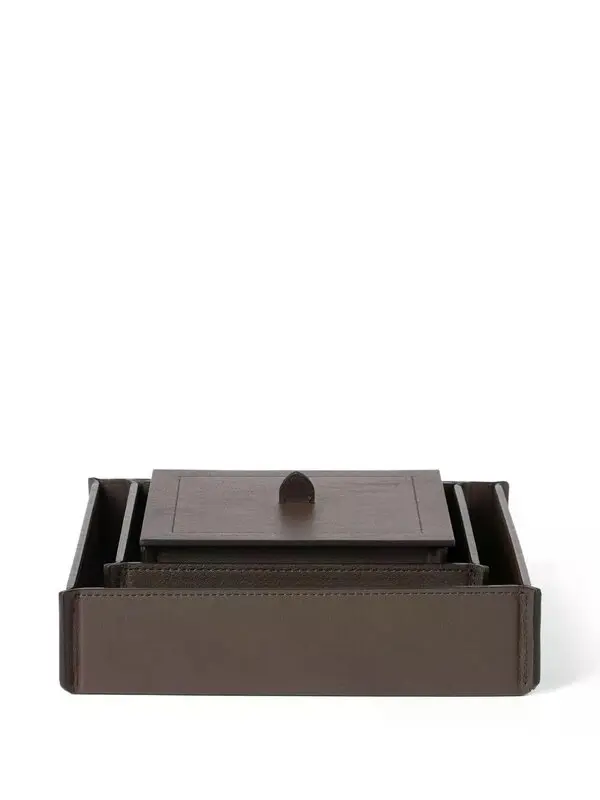 Brunello Cucinelli Leather Organizer Boxes