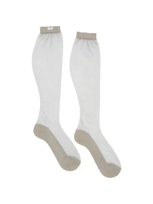 MAISON MARGIELA Ribbed-cuff Socks - Grey