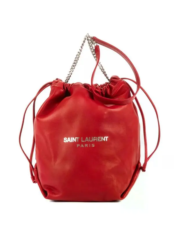 Saint Laurent Teddy Bucket Bag - Red