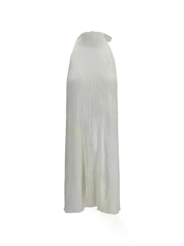 GONGDID DESIGN Pleated Halterneck Mini Dress