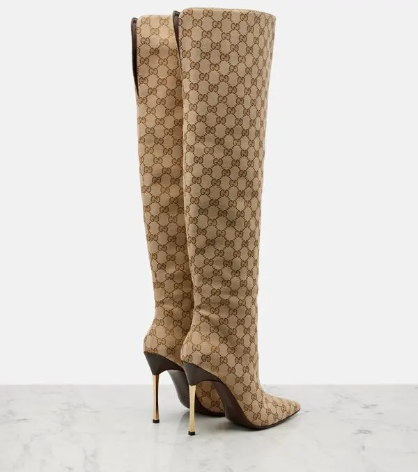 Gucci Gg Canvas Over-the-knee Boots