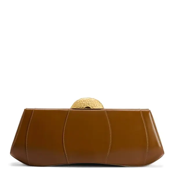 GIUSEPPE ZANOTTI Eve Leather Clutch Bag - Light_brown