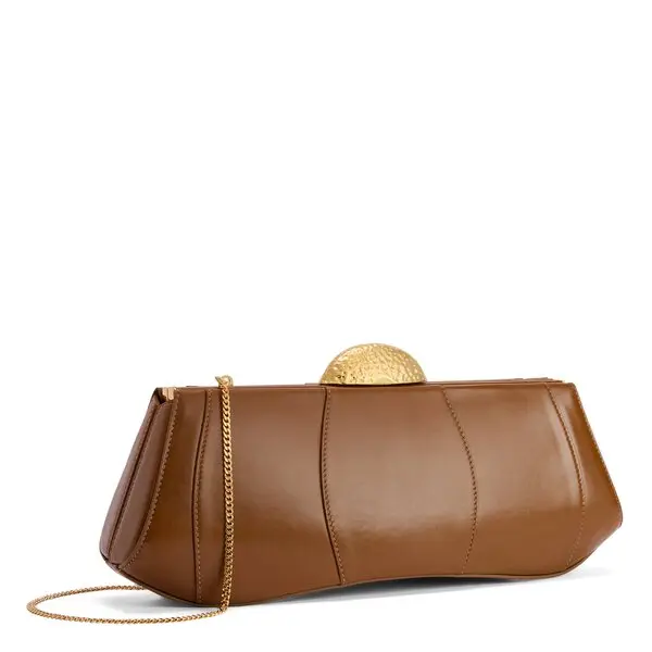 GIUSEPPE ZANOTTI Eve Leather Clutch Bag - Light_brown