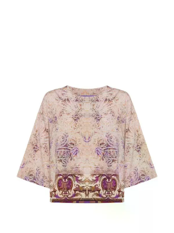 PIERRE-LOUIS MASCIA Paisley Print T-shirt - Purple