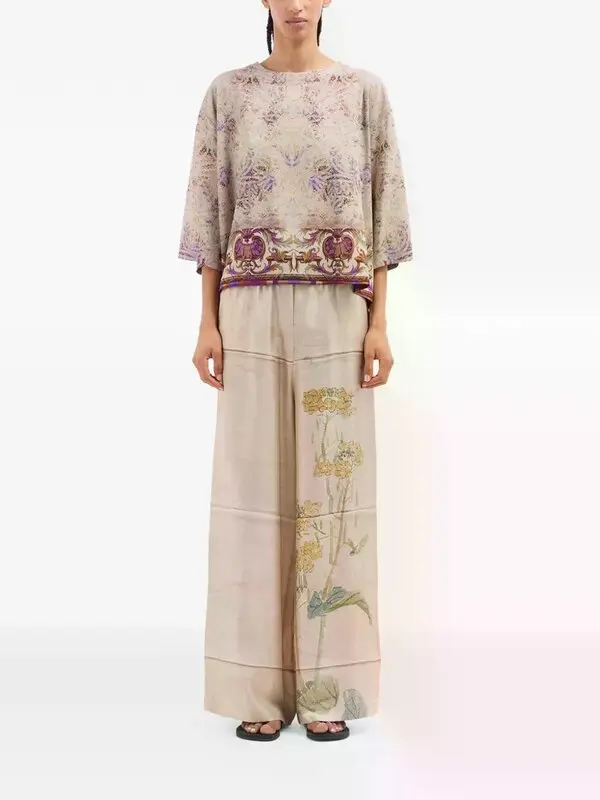 PIERRE-LOUIS MASCIA Paisley Print T-shirt - Purple