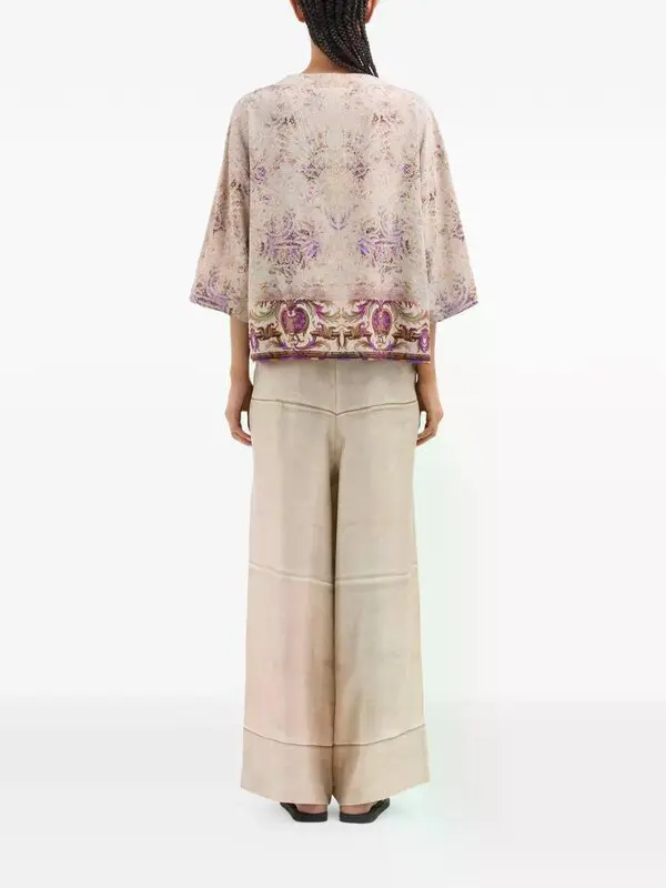 PIERRE-LOUIS MASCIA Paisley Print T-shirt - Purple