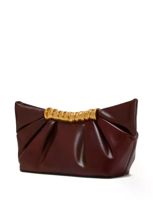 Jw Pei Leia Ruched Clutch Bag With Gold-tone Hardware