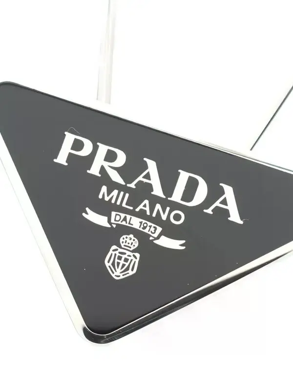 Prada 2020s Triangle-logo Keyring