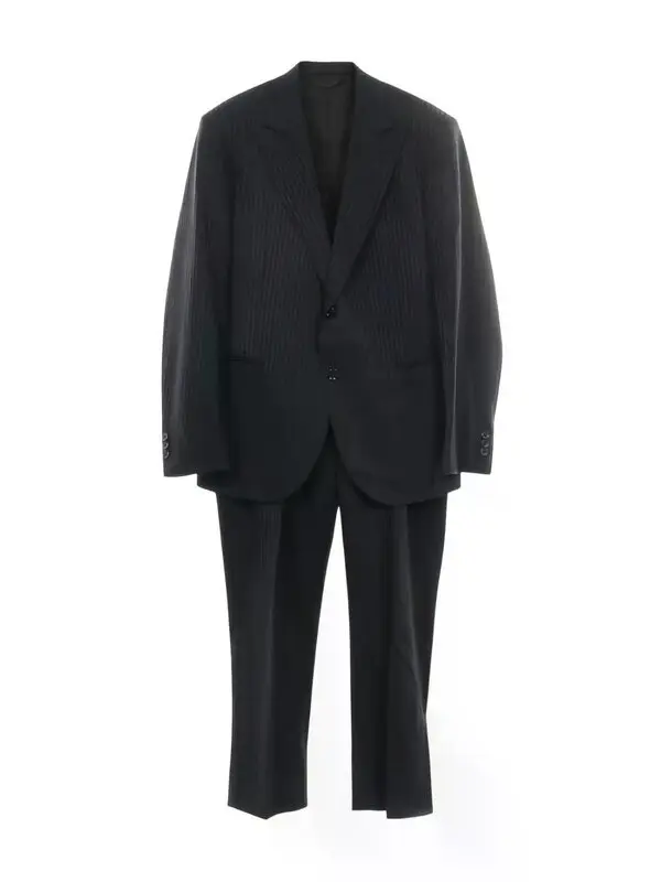 LOUIS VUITTON 2000s Stripe Single Breasted Suit - Black