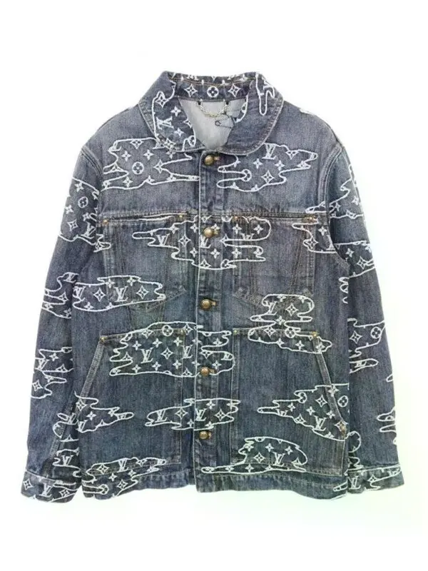 LOUIS VUITTON Monogram Cloud Denim Jacket - Blue