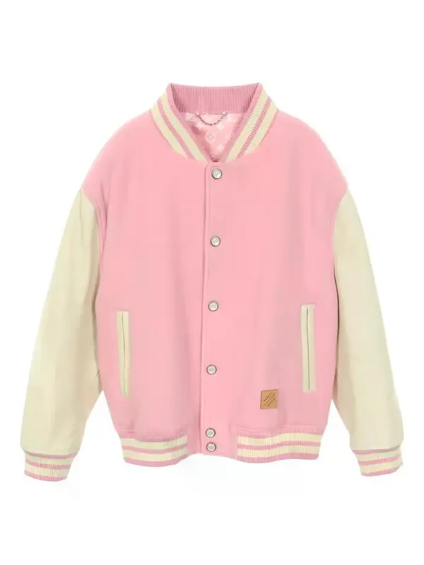 LOUIS VUITTON Leather-detail Varsity Jacket