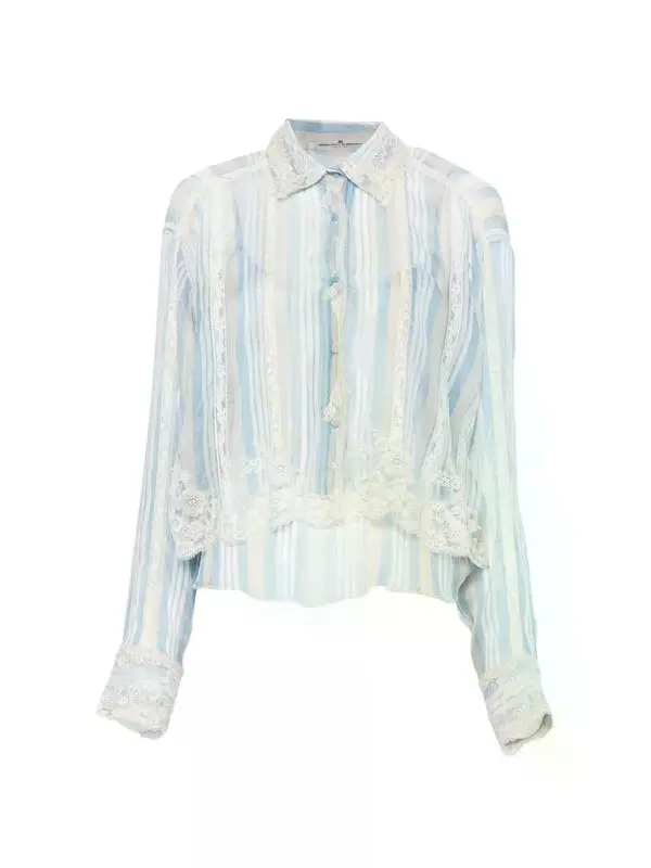 Ermanno Scervino Striped Lace Shirt