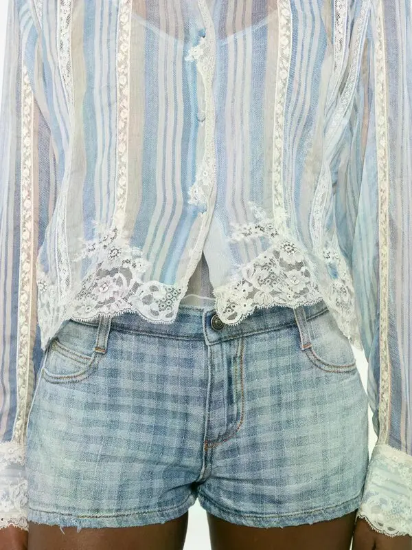 Ermanno Scervino Striped Lace Shirt