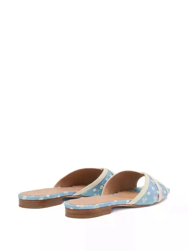 MALONE SOULIERS Perla Floral Print Sandals - Blue