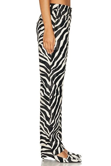 Khaite Callum Print Calf Hair Trousers - Zebra