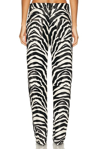 Khaite Callum Print Calf Hair Trousers - Zebra
