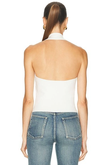 Simkhai Chloe Knit Halter Tank Top - Ivory
