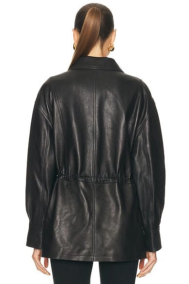 ARMA Maeve Leather Barn Jacket - Black
