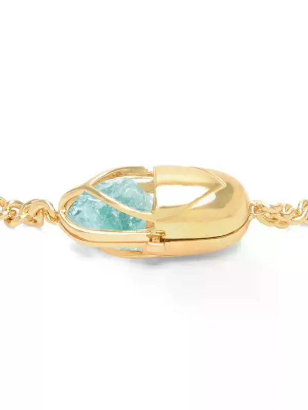 CAPSULE ELEVEN Crystal Aquamarine Necklace - Gold