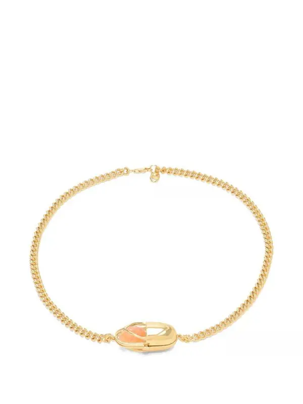 CAPSULE ELEVEN Tone Crystal Carnelian Necklace - Gold