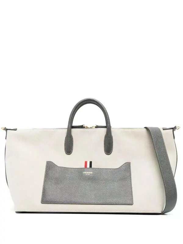 Thom Browne Medium Canvas Tote Bag - Neutrals