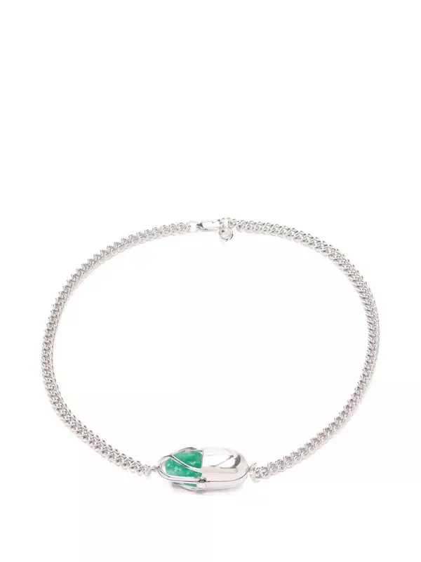 CAPSULE ELEVEN Crystal And Onyx Necklace - Silver