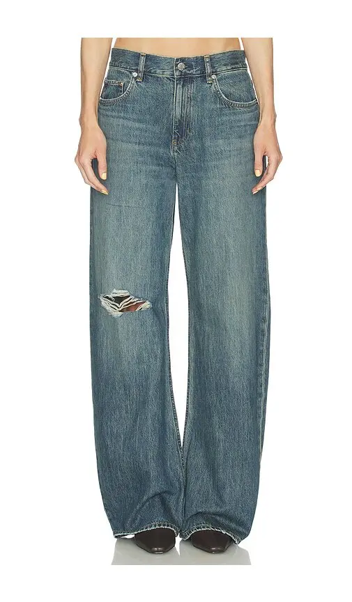 Helmut Lang Relaxed Destroyed Bootcut Jeans - Denim-medium