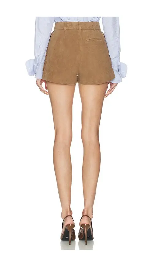 Monse Deconstructed Suede Shorts