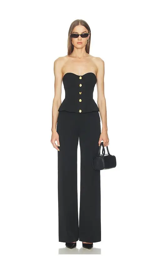 L'Agence Anna Structured Peplum Corset Top
